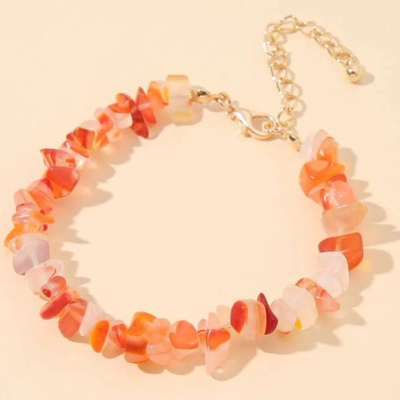 Jewelry | Carnelian Red Orange Natural Tumbled Chips Shards Stone ...